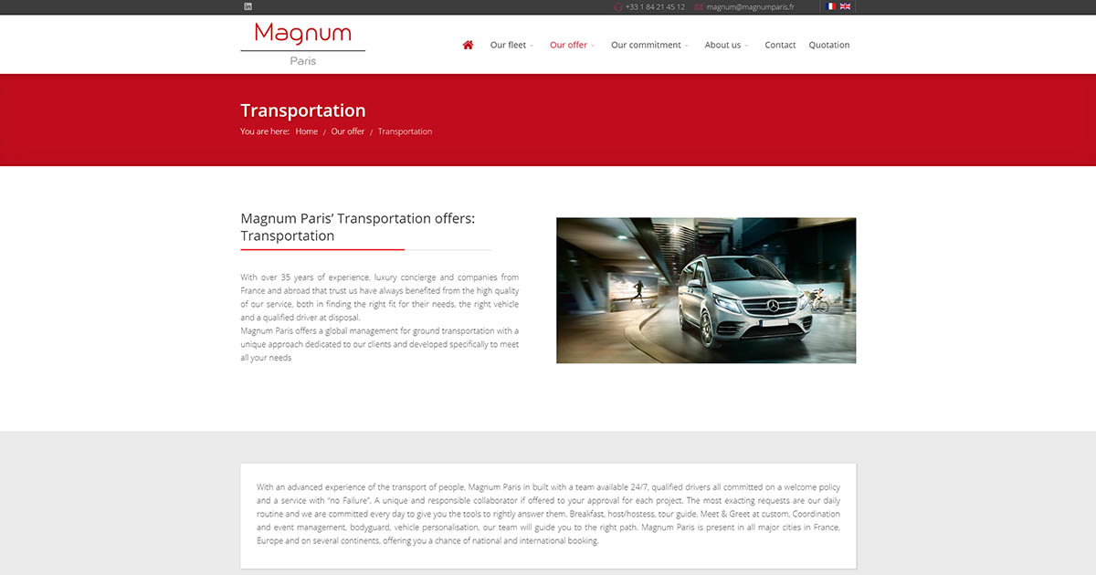 Magnum Paris’ Transportation offers: Transportation